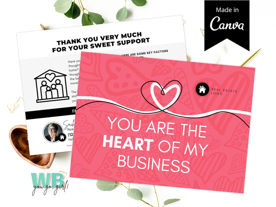 Real Estate Valentine's Day Postcards, Real Estate February Marketing ...