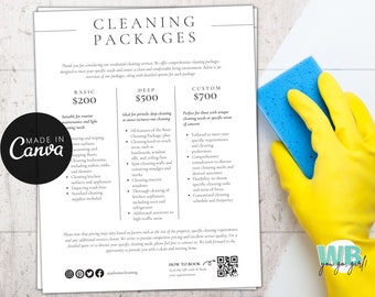 Residential Cleaning Service Pricing List Editable Clean - Etsy