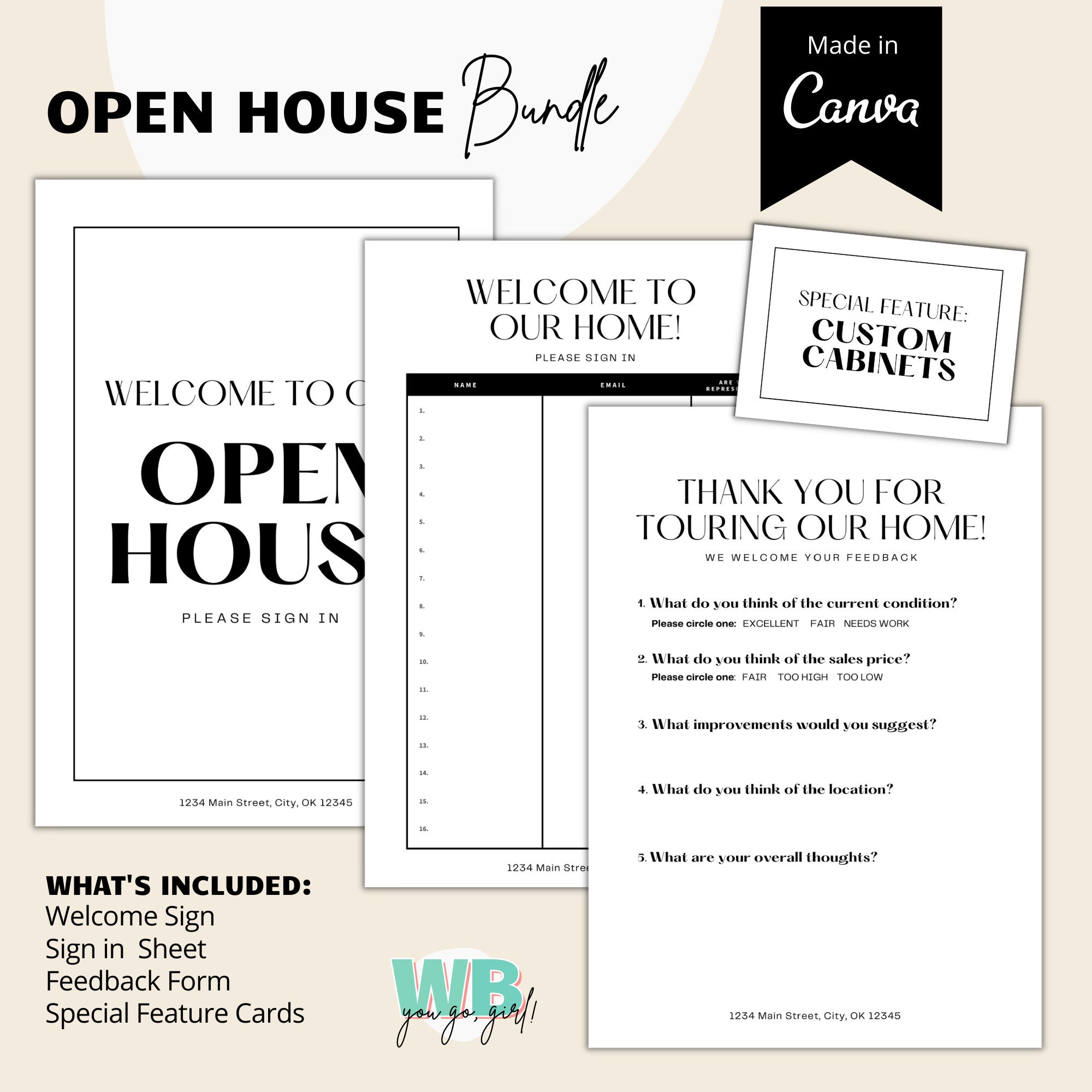 Open House Flyer Bundle, New Home Flyer, New Listing Flyer, House for ...