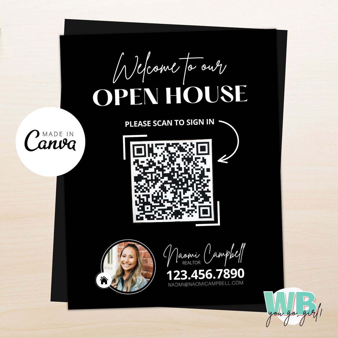 Open House Sign in Sheet W/ QR Code, Realtor Open House, Real Estate ...