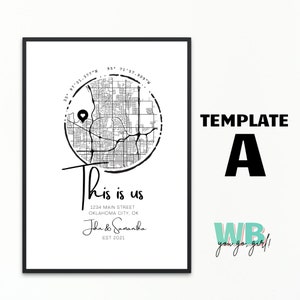 Personalized Map, Custom House Map, Personalized House Warming Gifts ...