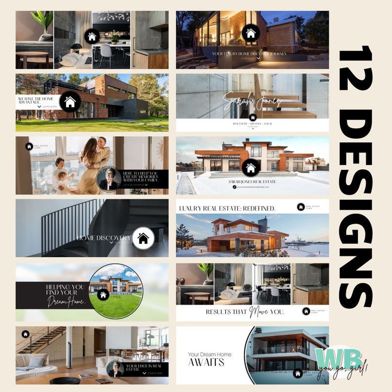 12 Realtor Facebook Covers, Facebook Templates for Real Estate, Banner ...