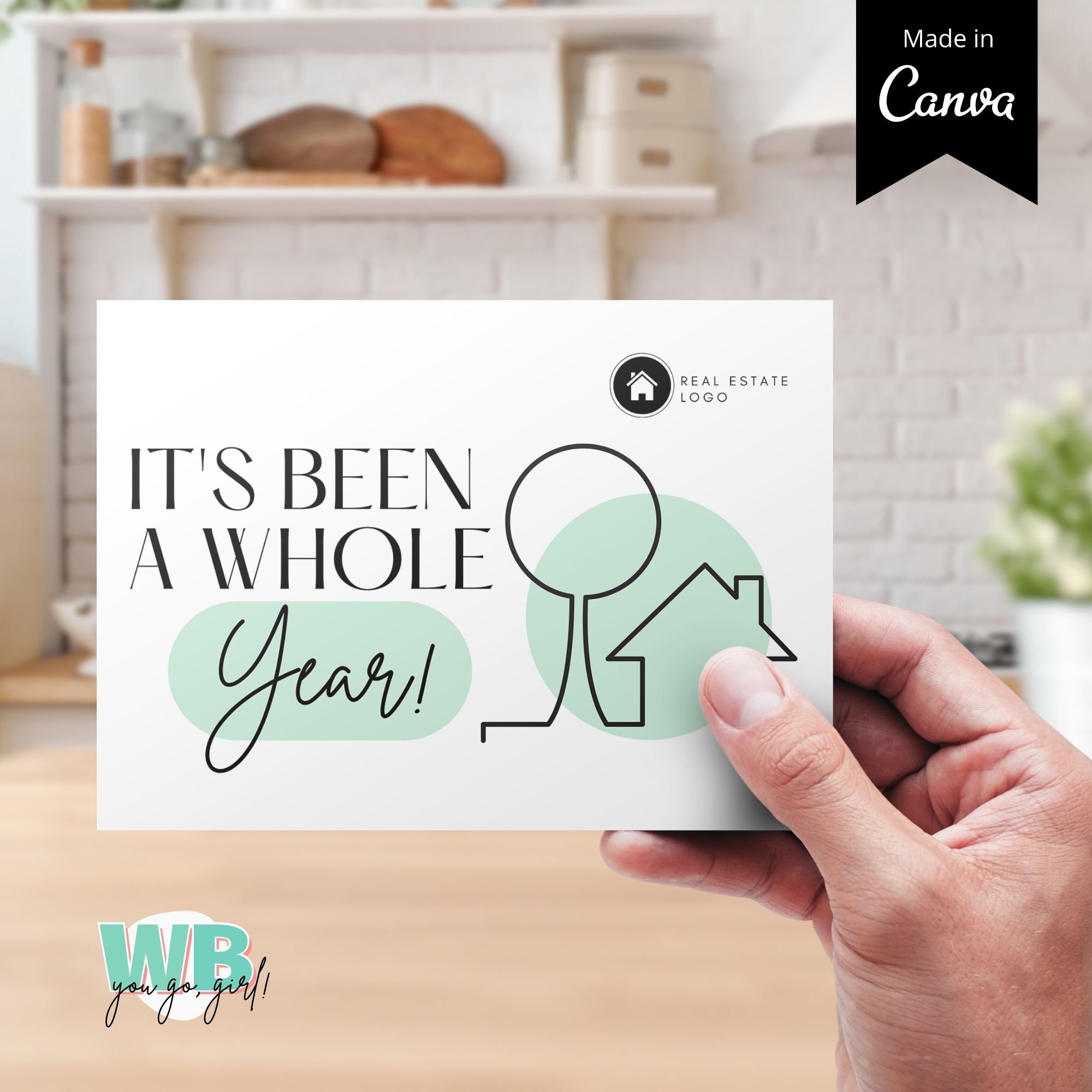 Houseiversary, Home Anniversary Card Realtor, Real Estate Gift for ...