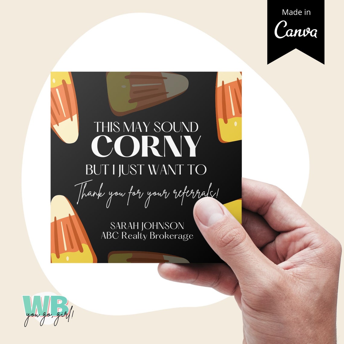 Candy Corn Gift Tag Template, Halloween Client Appreciation Gift Tags ...