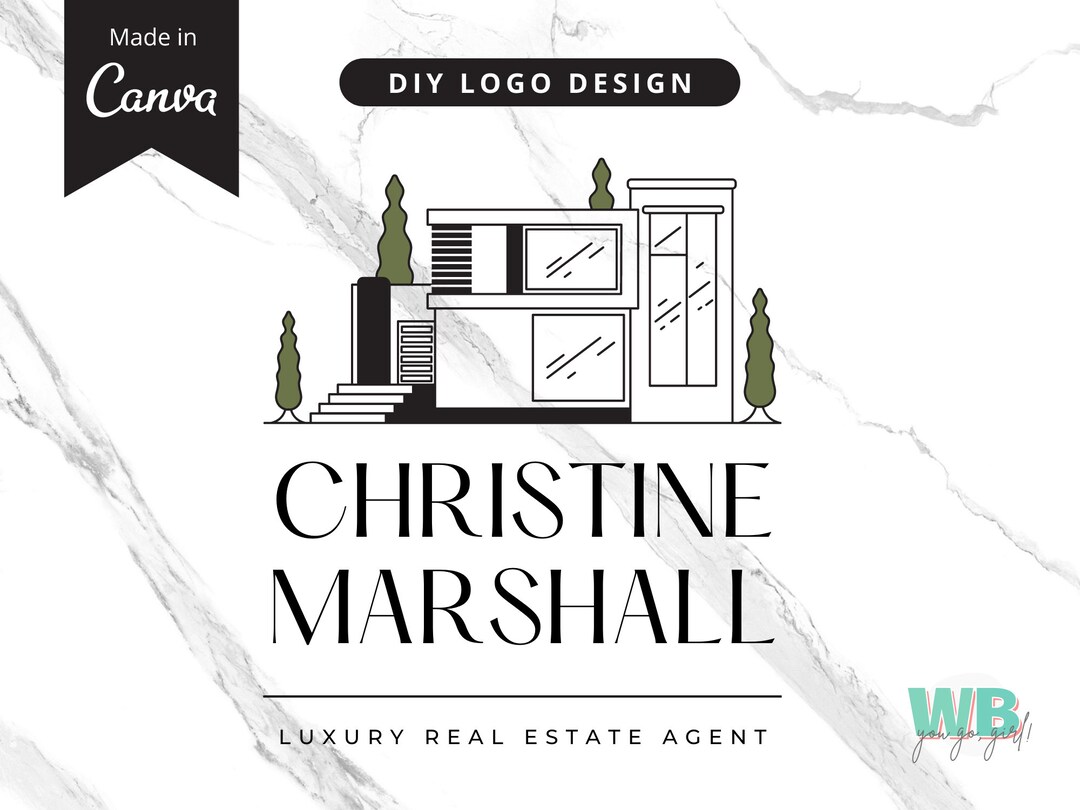 Premade Broker Logo, Luxury Real Estate Logo Design for Agents, DIY ...