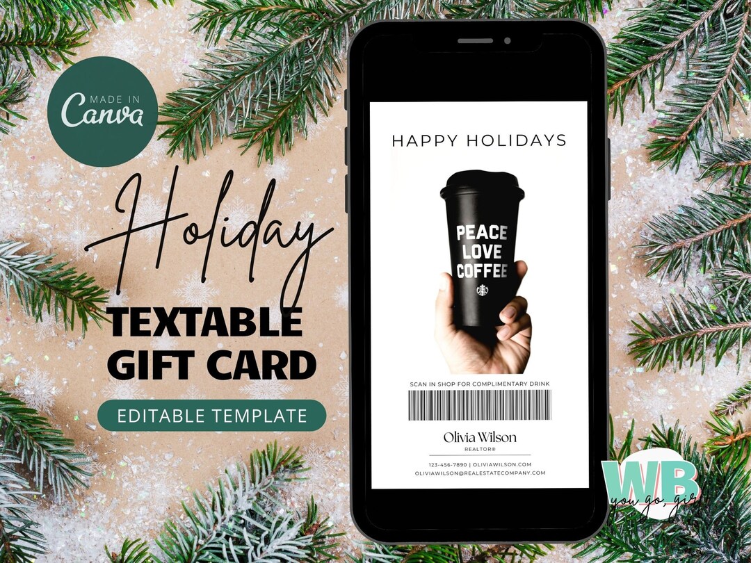 Client Text Message Template Starbucks Coffee Gift Card, Christmas ...