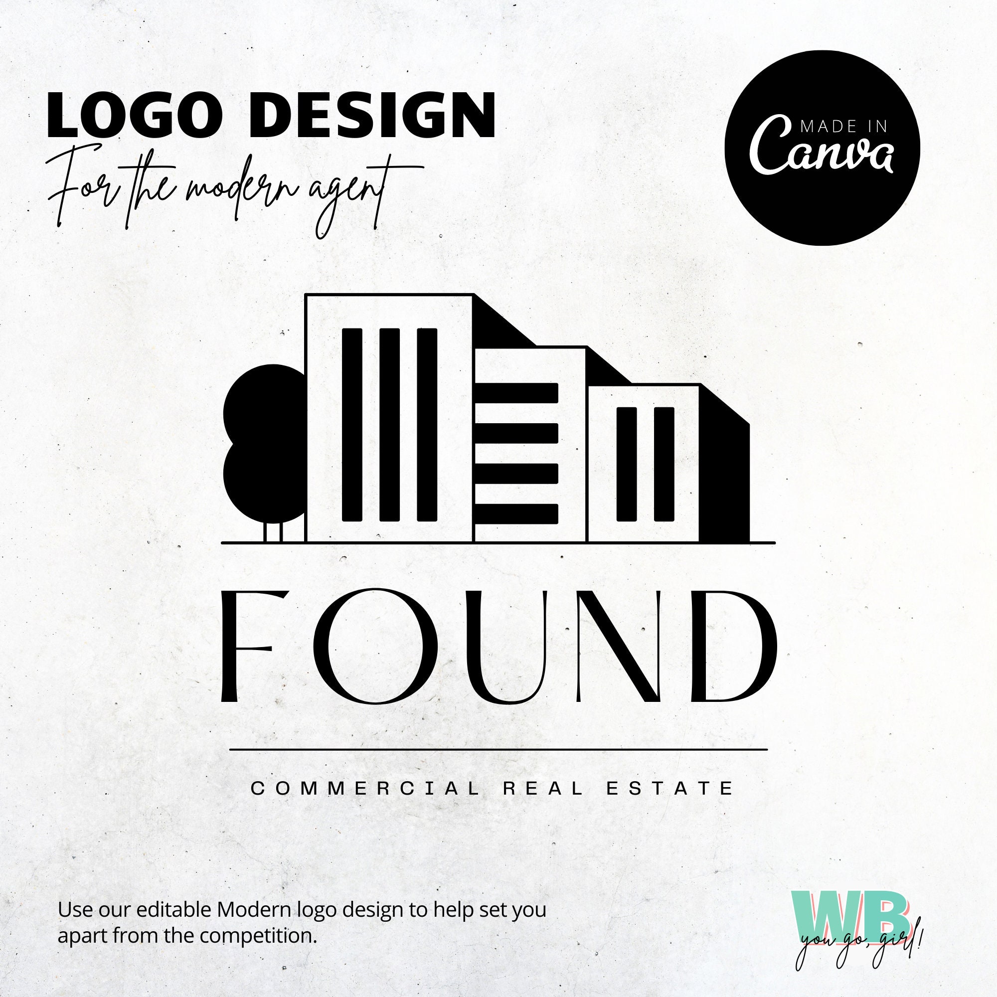 Commercial Real Estate Logo Design, DIY Logo Canva Template, Commercial ...
