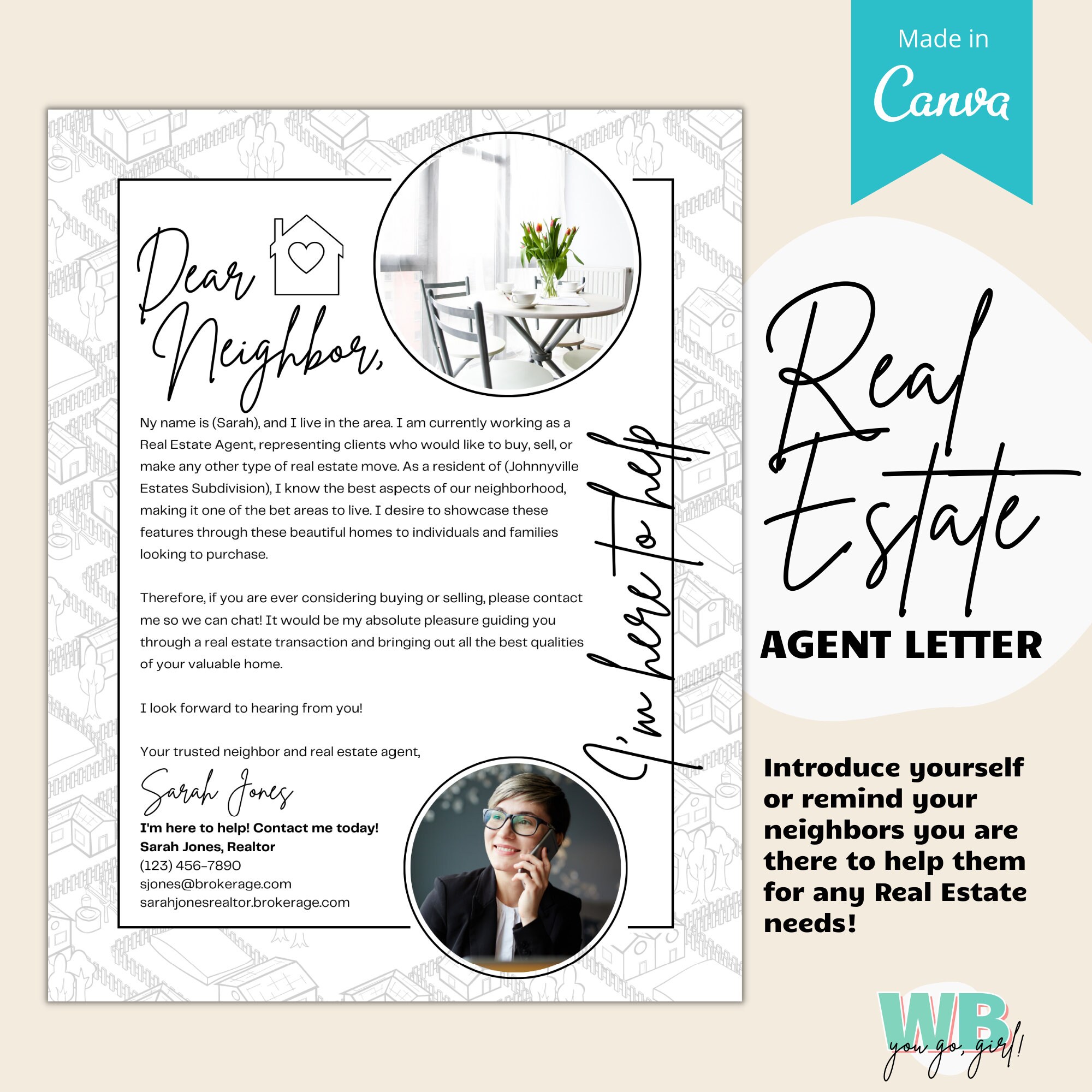 Real Estate Agent Letter New Real Estate Flyer Real Estate - Etsy