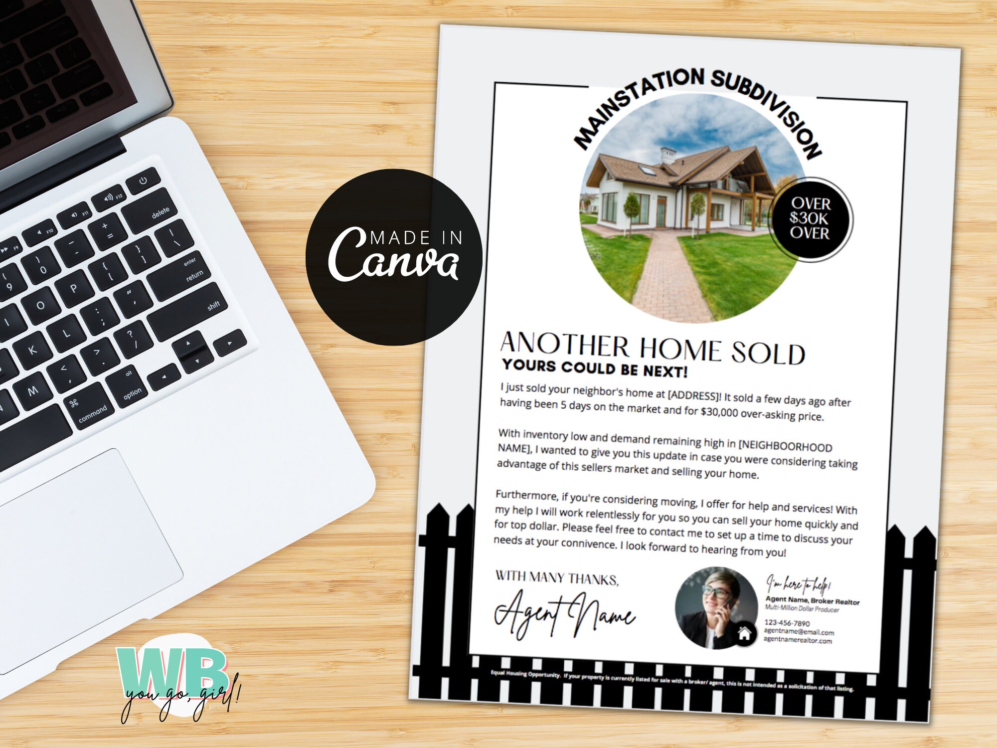 I Just Sold Your Neighbors House, Just Sold Flyer, Real Estate Farming ...