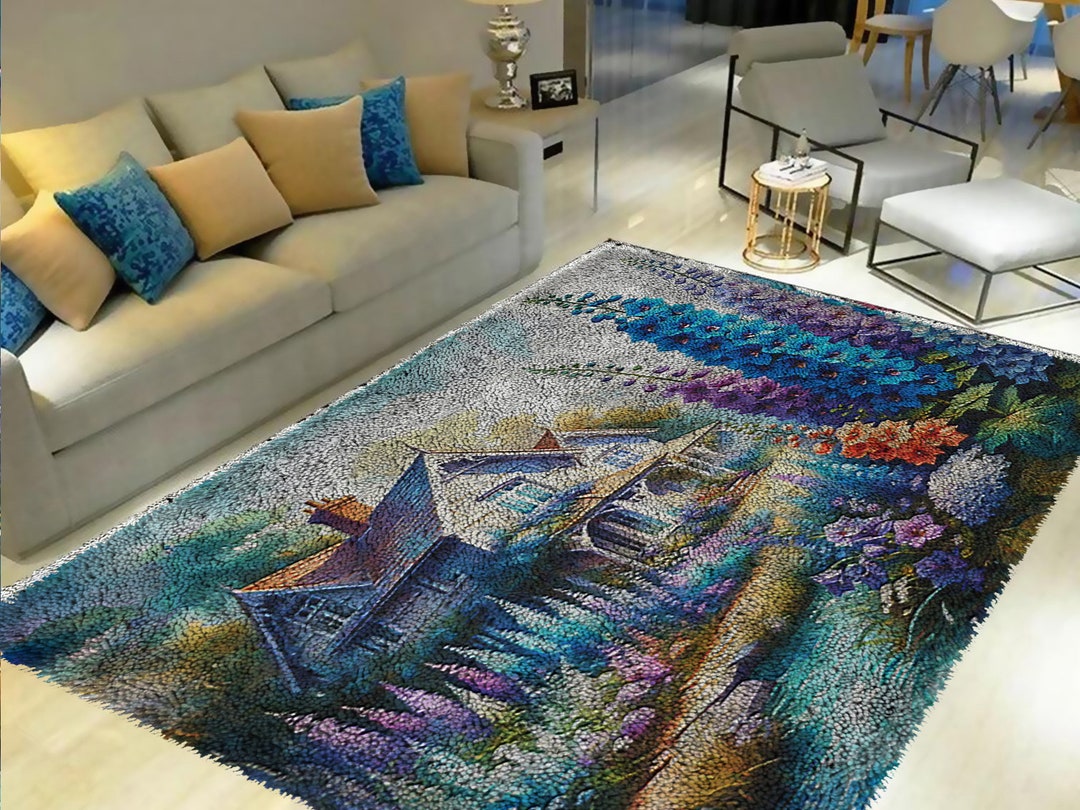 Latch Hook Rug Kit: Hualin Hut Printed Canvas, DIY Craft - Etsy