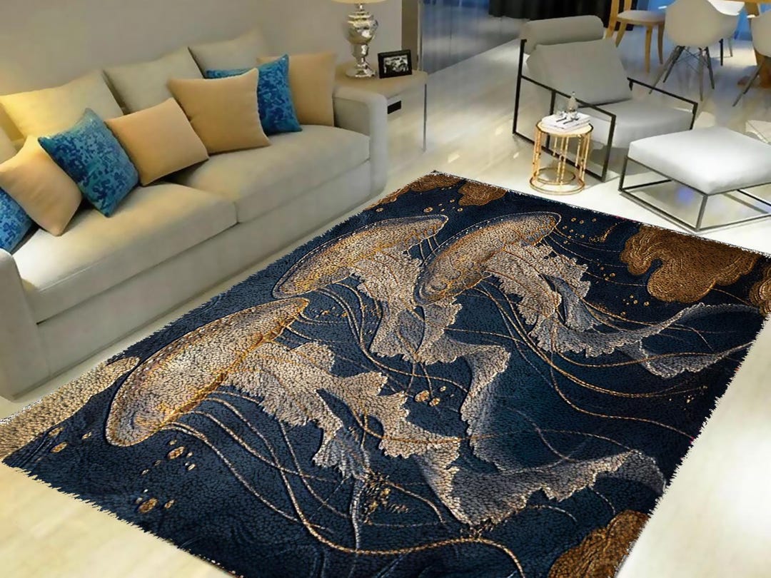 Jellyfish Latch Hook Rug Kit: Large DIY Carpet Decoration/all Materials ...