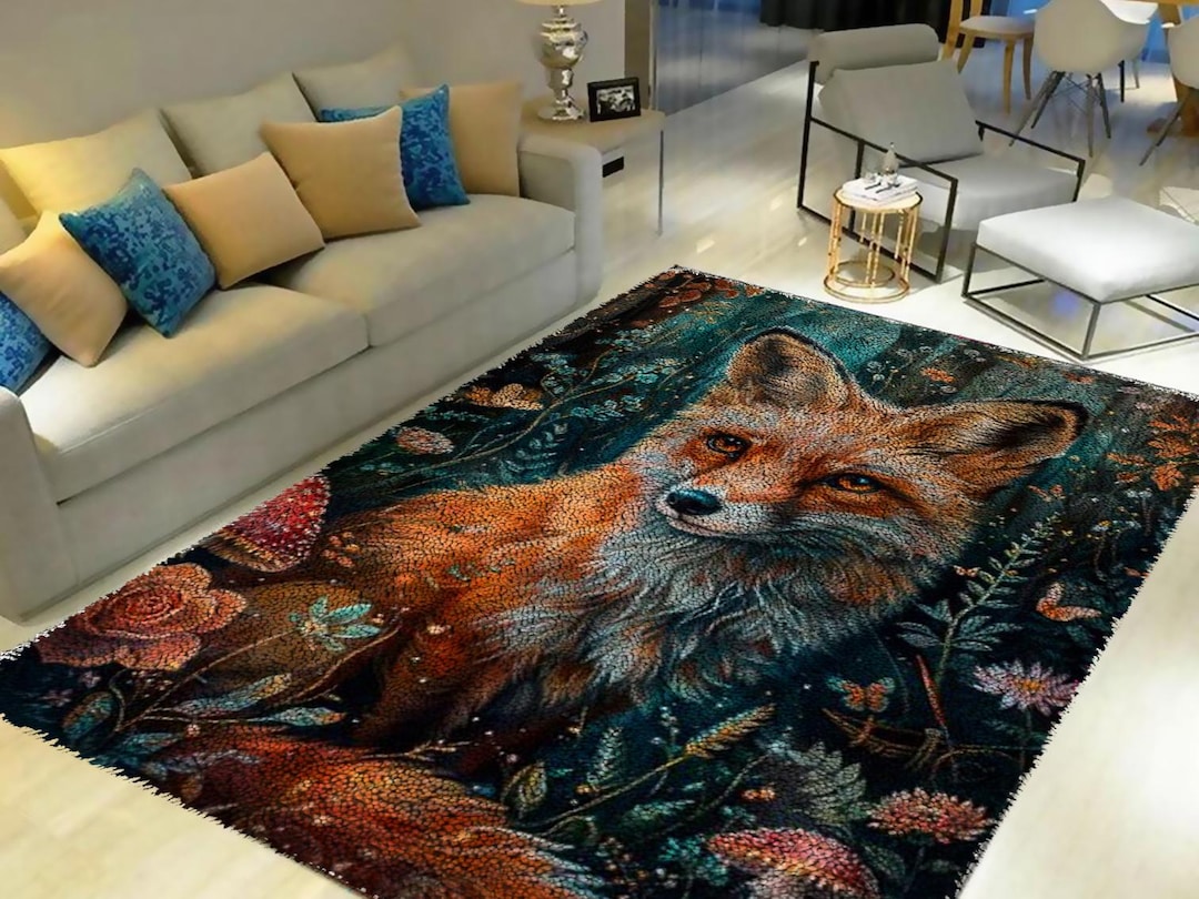 Fox Carpet Latch Hook Kits, Large Latch Hook Rug Kit for Adults Latch ...