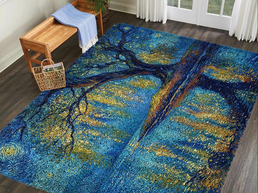 Big Tree Latch Hook Rug Kit DIY Yarn Craft Wall Hanging Decor - Etsy