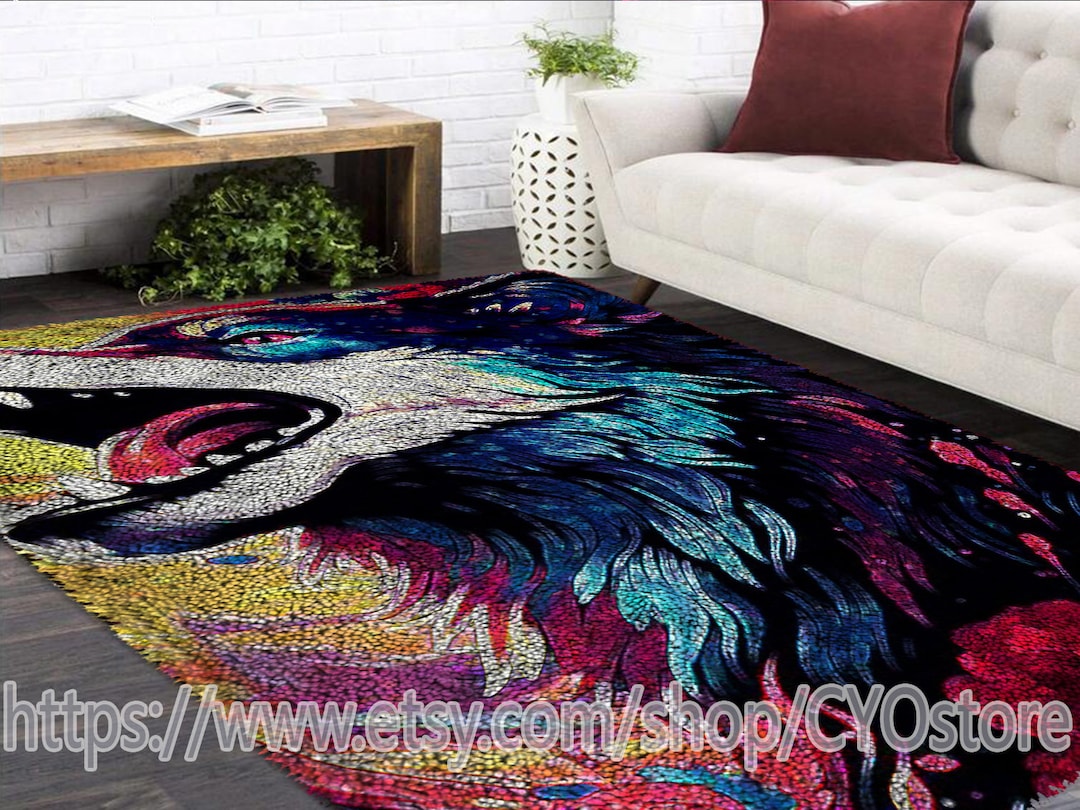 Wolf Latch Hook Kits, Large Latch Hook Rug Kit for Adults Latch Hook ...