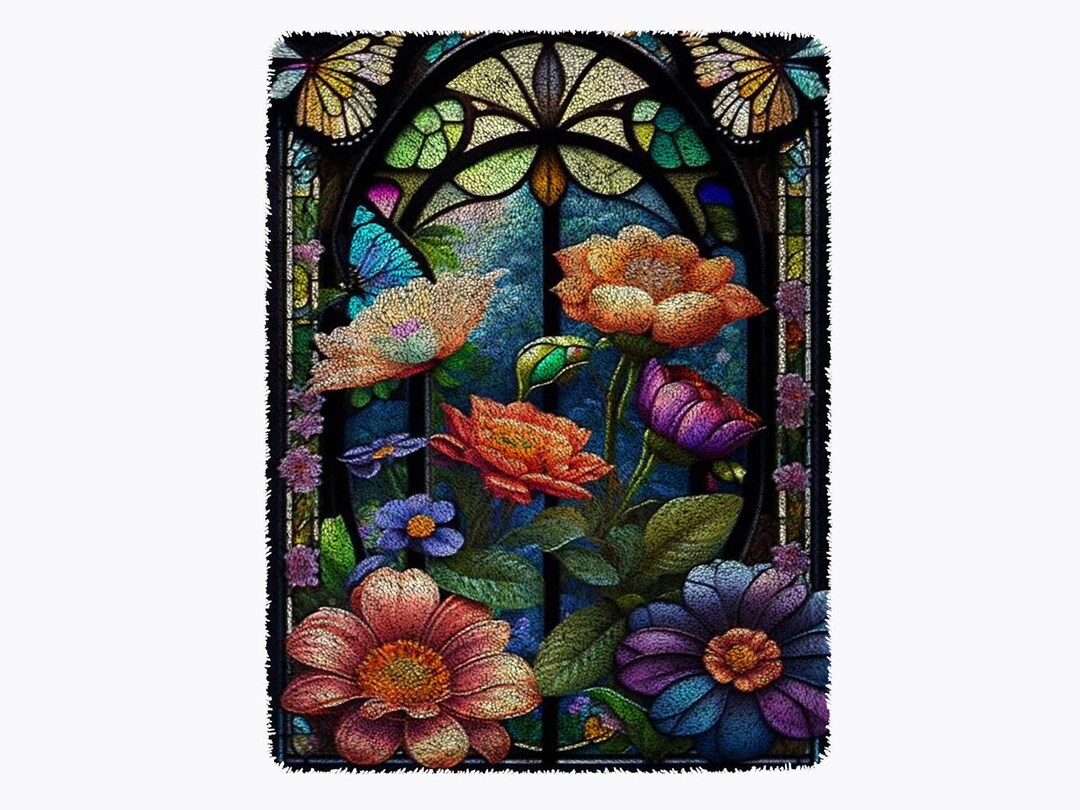 Flowers Latch Hook Kits, Large Latch Hook Rug Kit for Adults, Latch ...