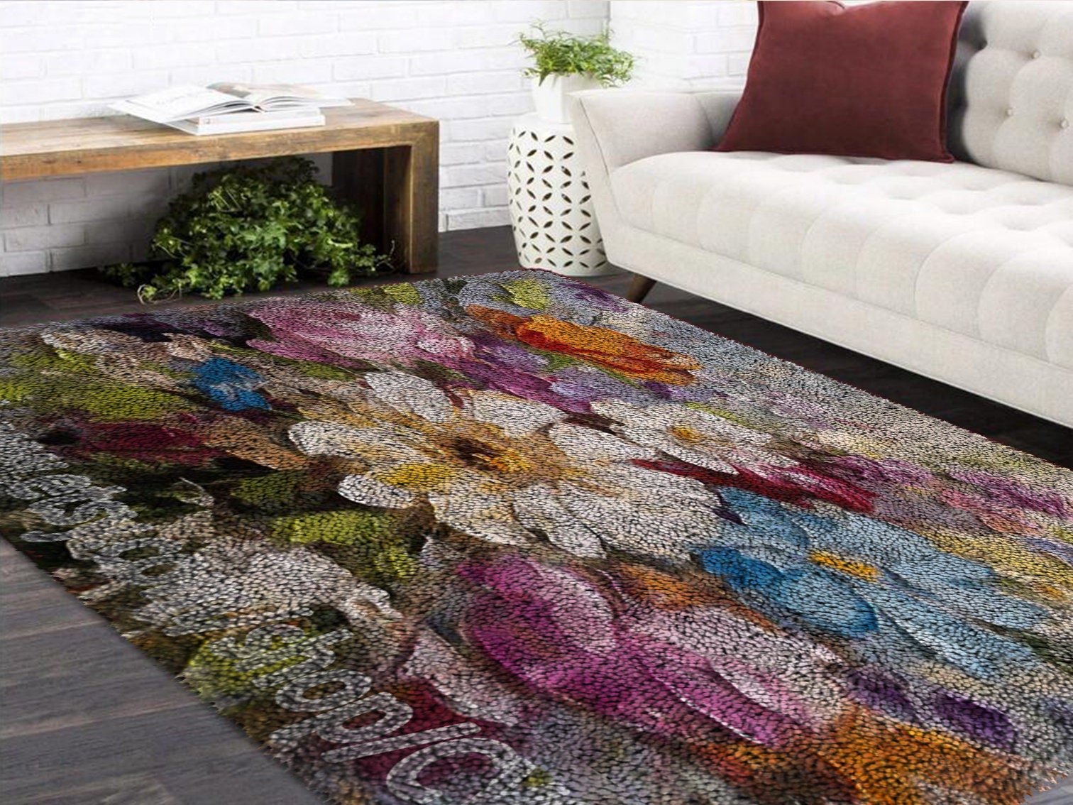 Flowers Latch Hook Kits Large Latch Hook Rug Kit for Adults - Etsy