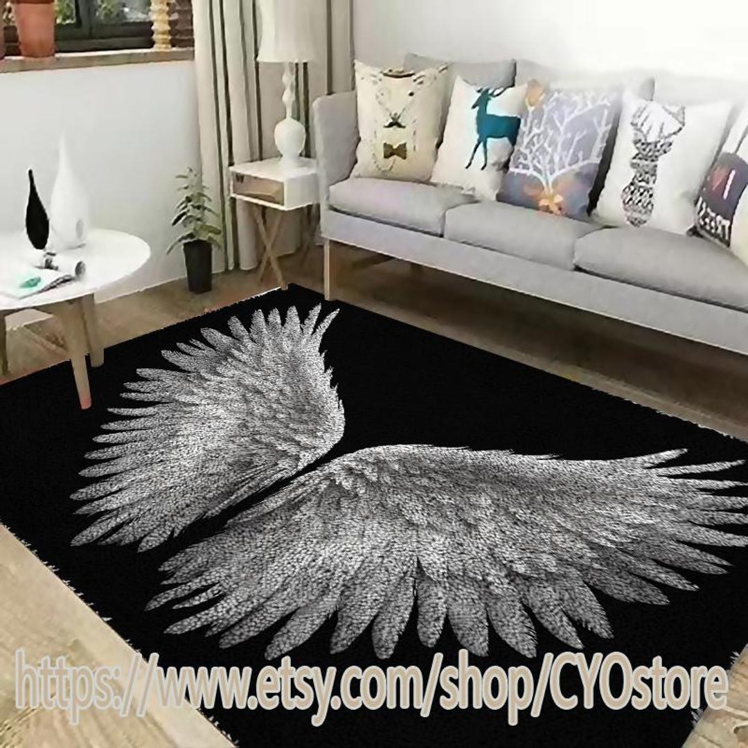 DIY Angel Wings Rug Kit – Printed Canvas, Crochet Craft/all Materials ...