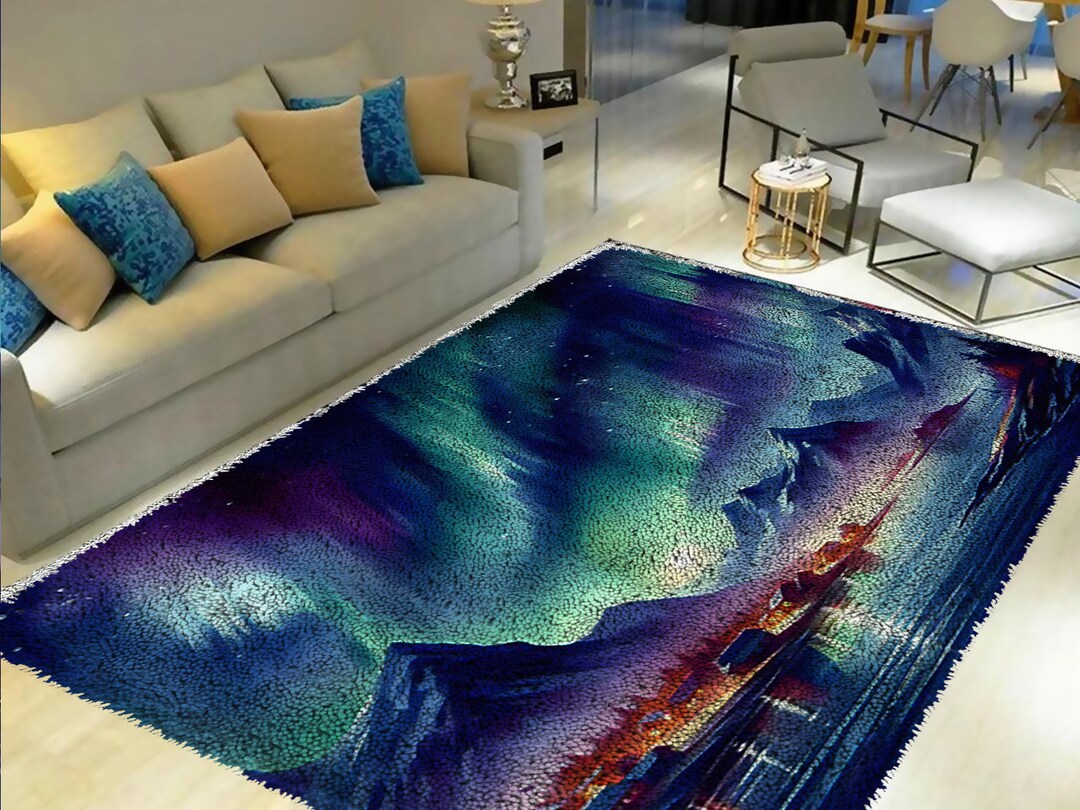 Aurora Latch Hook Rug Kit: Large DIY Printed Canvas Craft - Etsy