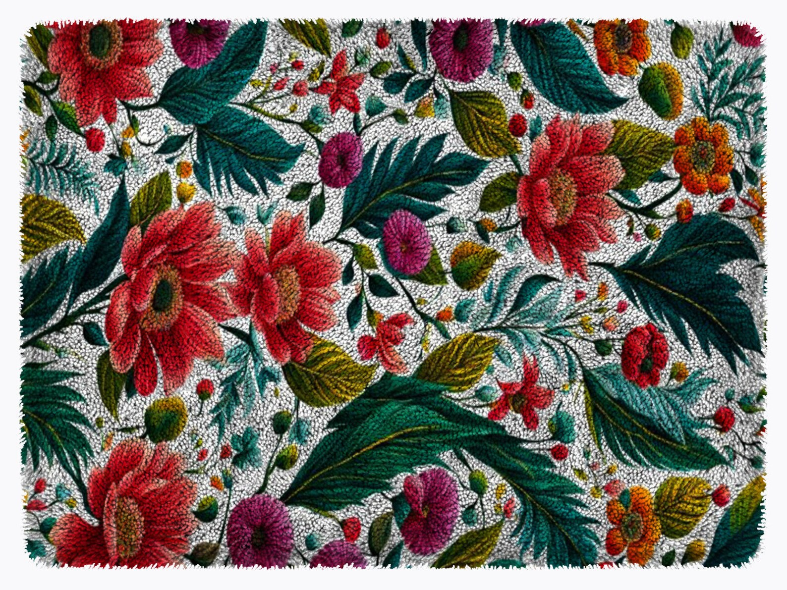Floral Latch Hook Rug Kit: DIY Tapestry Carpet for Adults - Etsy
