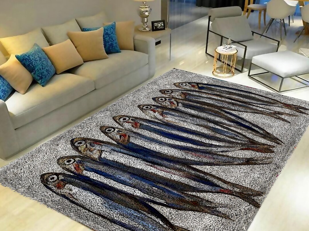 A Pile of Fish Landscape Latch Hook Kits, Large Latch Hook Rug Kit for ...