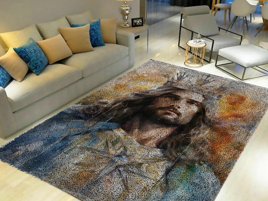Latch Hook Rug Kit: Jesus Portrait, DIY Tapestry Carpet for Adults/all ...
