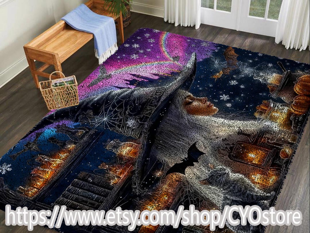 Aurora Witch Latch Hook Rug Kit: DIY Embroidery Tapestry - Etsy