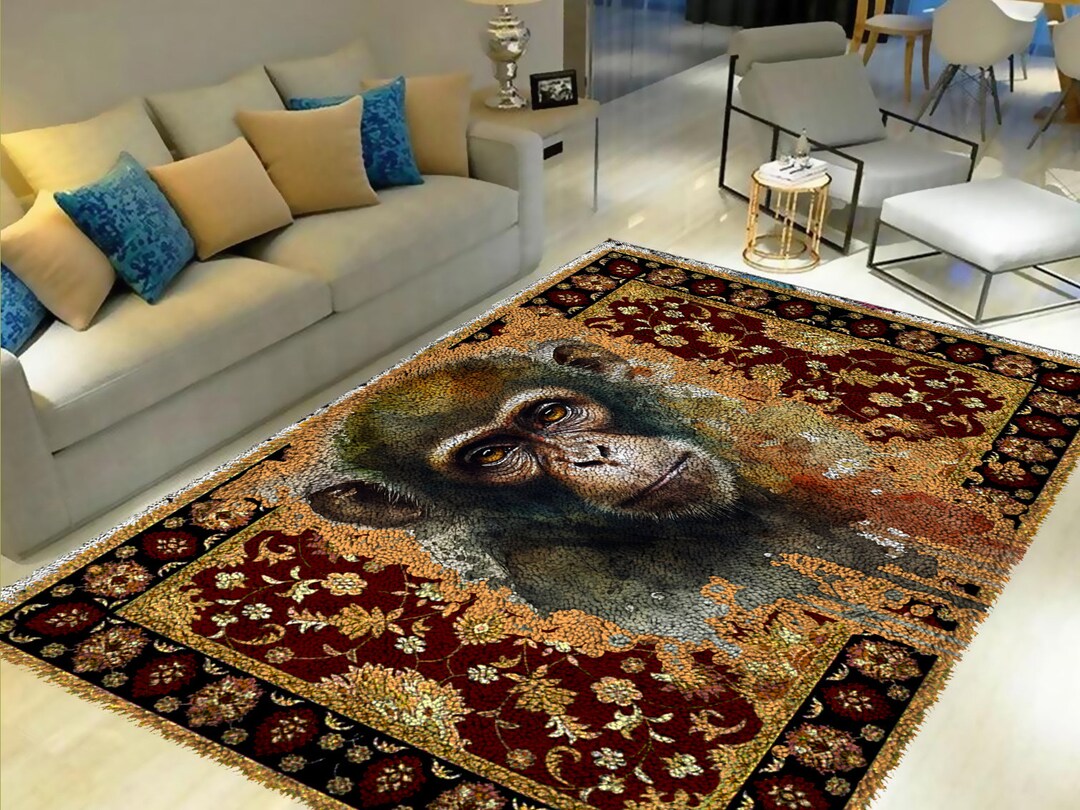 Monkey Latch Hook Kits, Large Latch Hook Rug Kit for Adults Latch Hook ...