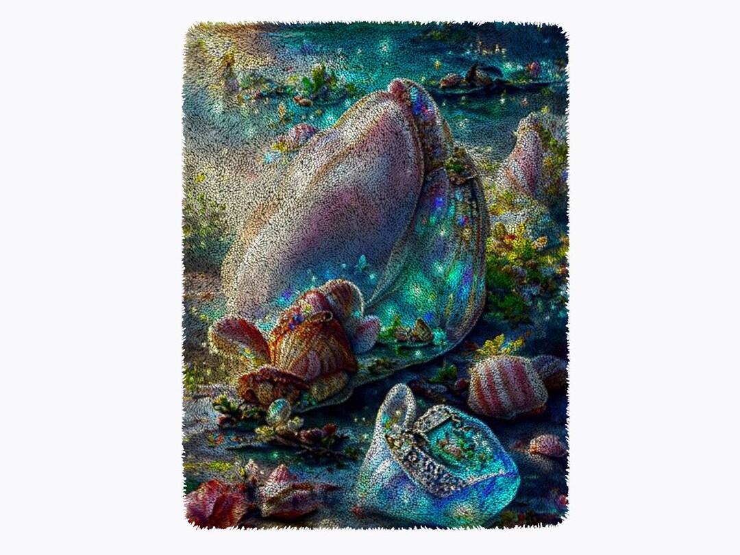 Conch Island Latch Hook Rug Kit: DIY Tapestry Carpet - Etsy
