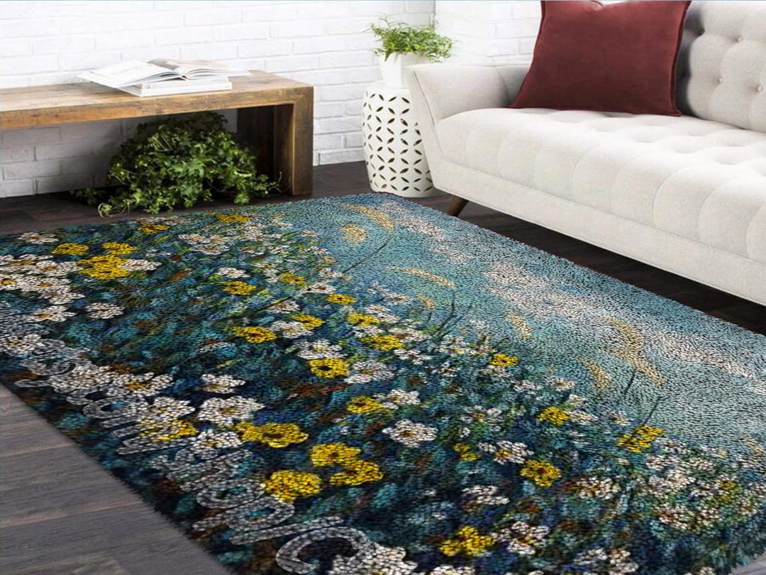 Flowers Latch Hook Kits, Large Latch Hook Rug Kit for Adults Latch Hook ...