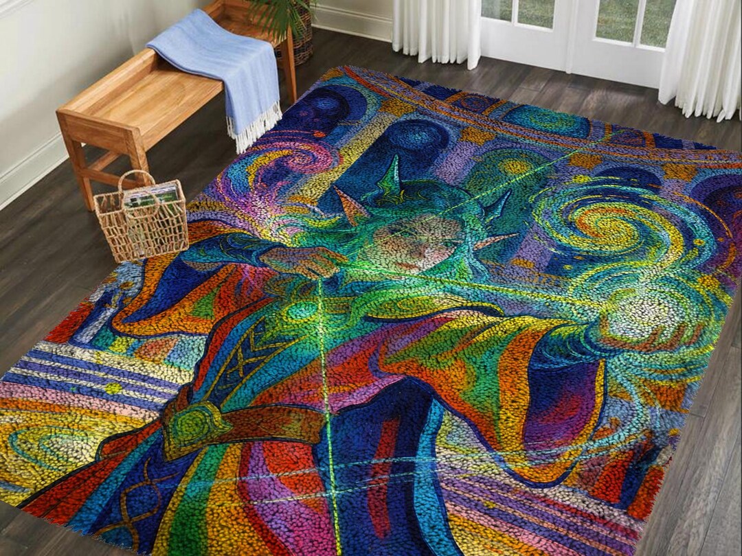 Elf Rug Making Latch Hooking Kit Pre-printed Canvas With Non-slip ...
