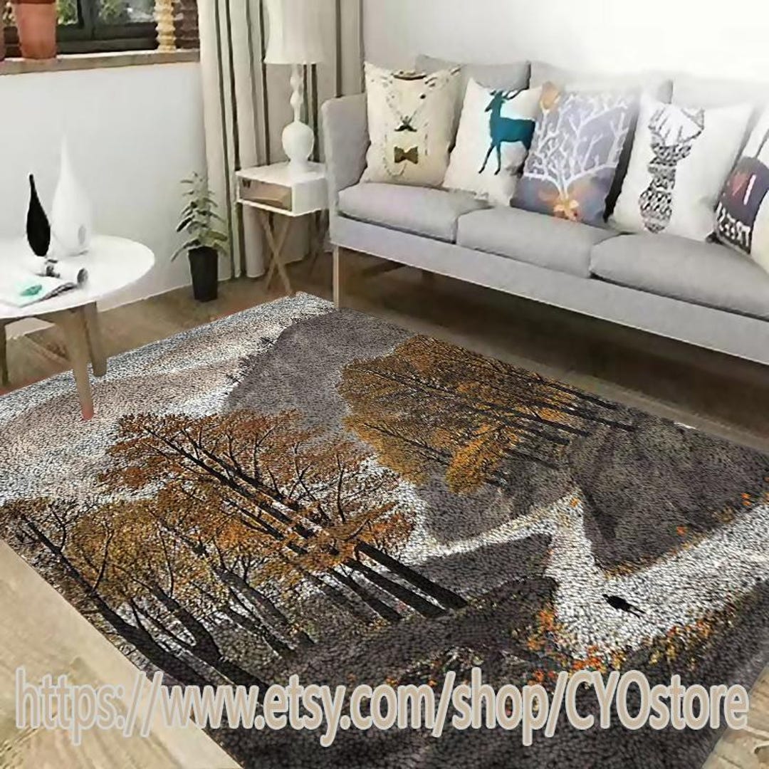 Latch Hook Rug Kit: Autumn Mountain Road Tapestry, DIY Craft - Etsy