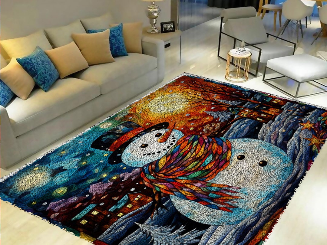 Sun Moon Snowman Latch Hook Rug Kits Monroe Carpet Embroidery Do It ...