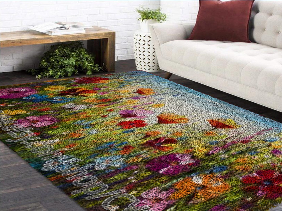 Flowers Latch Hook Kits, Large Latch Hook Rug Kit for Adults Latch Hook ...