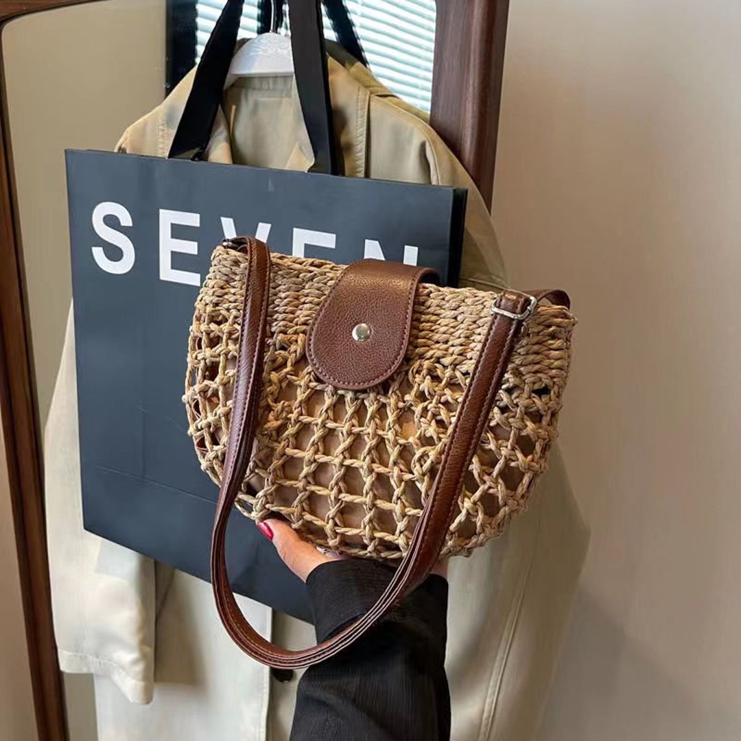 Handmade Woven Pastoral Style Woven Bag for Women's New - Etsy