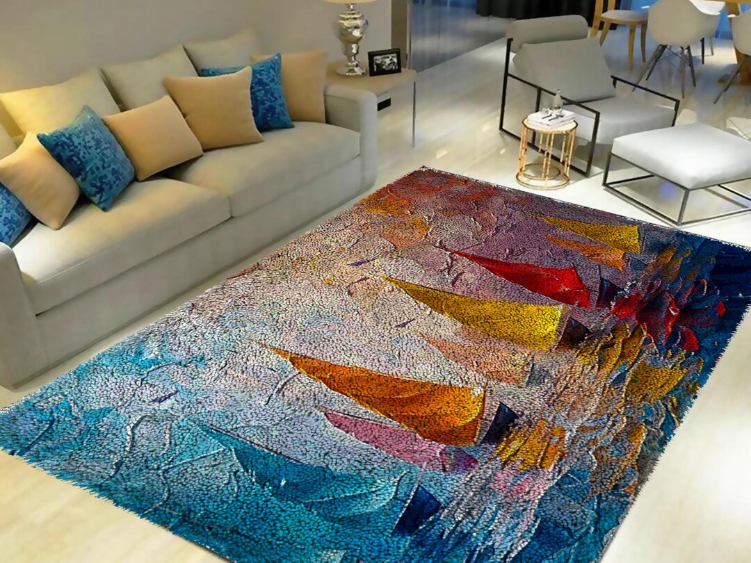 Fash-advancedlatch Hook Rug Kit: Sailing Competition, Printed Canvas ...