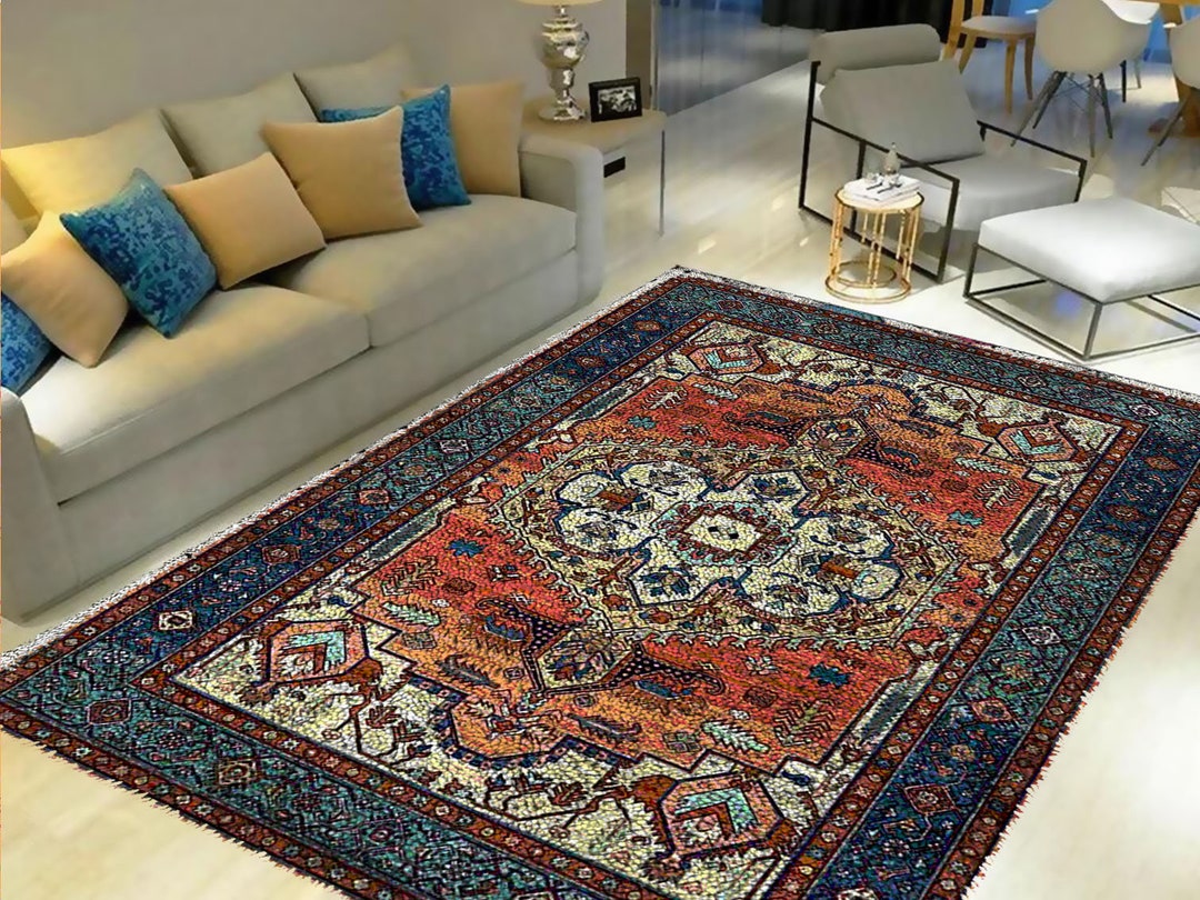 Latch Hook Rug Making Kit – Retro Ethnic Pre-printed Canvas/all ...