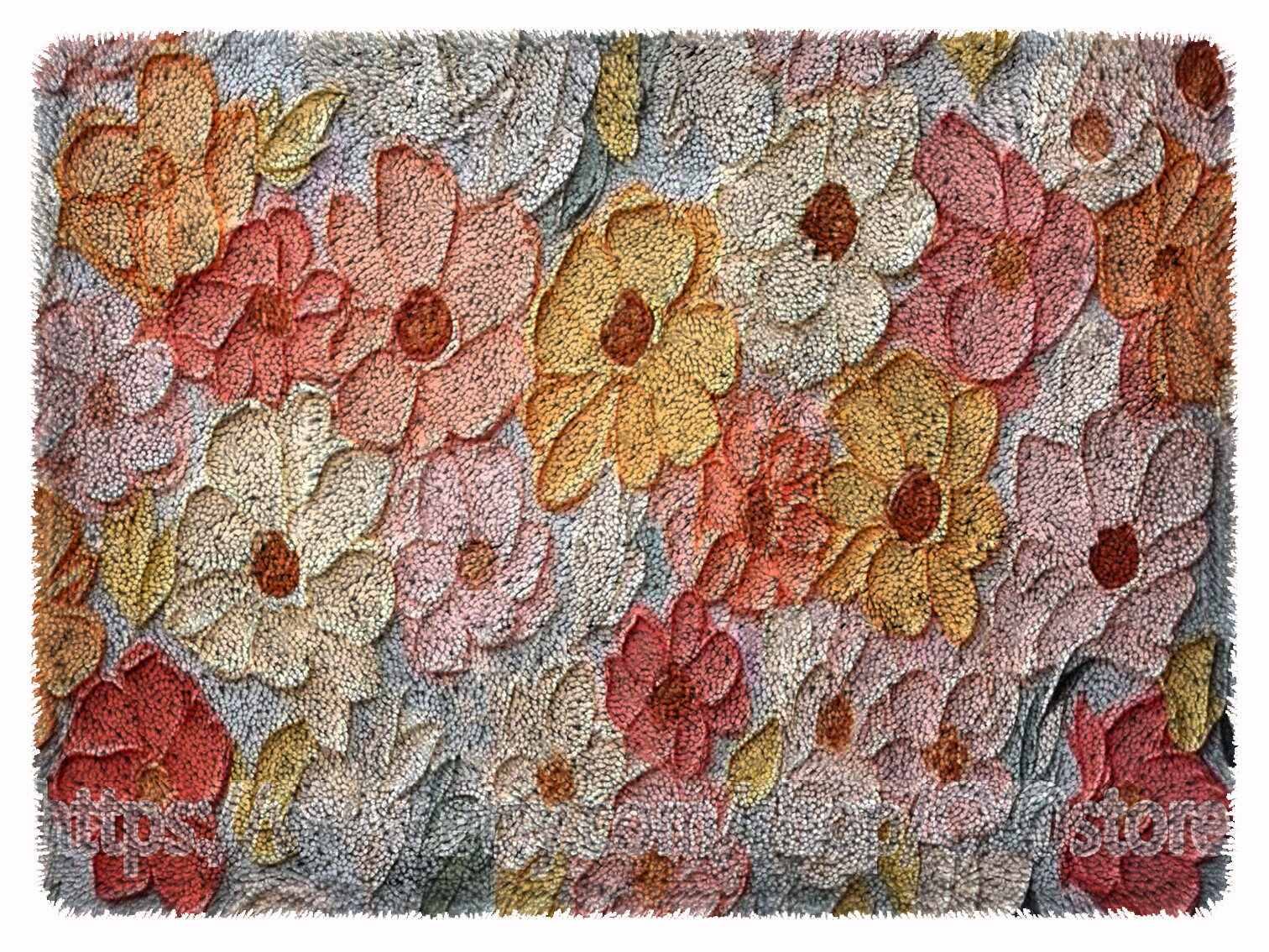 Flowers Latch Hook Kits, Large Latch Hook Rug Kit for Adults Latch Hook ...