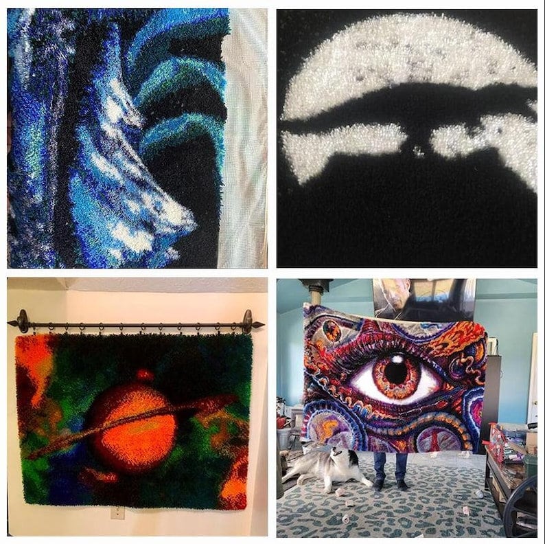 The Daughter of Flowers Latch Hook Kits, Large Latch Hook Rug Kit for ...