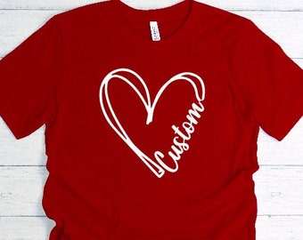 Heart T Shirt - Etsy