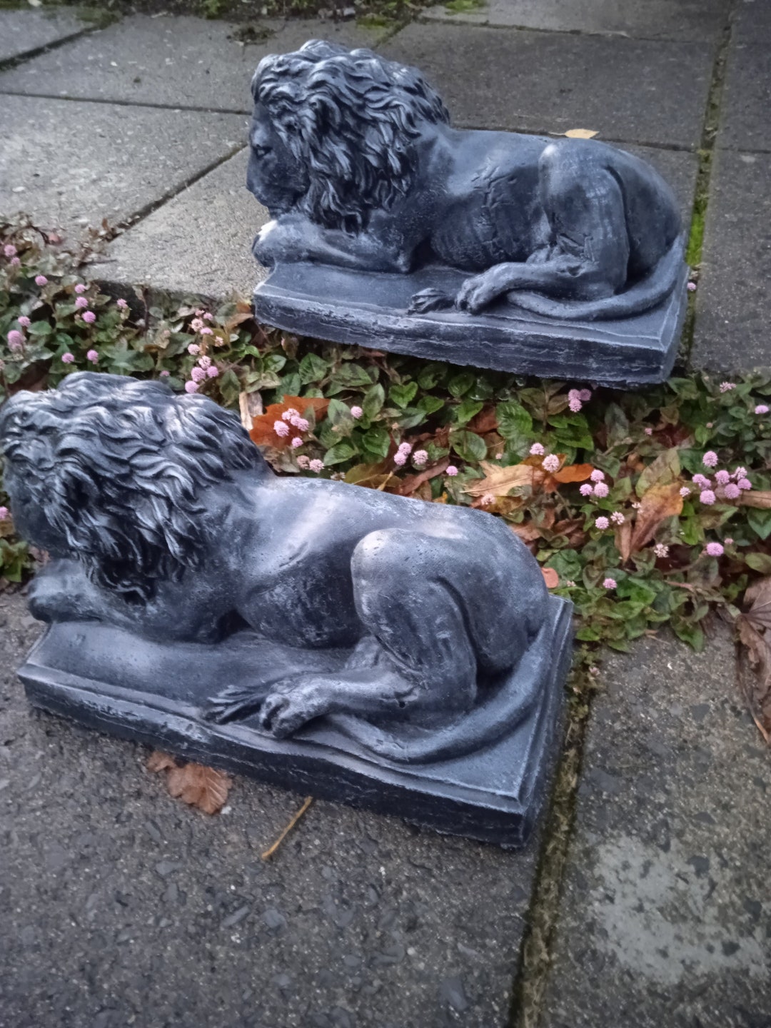 Roman Themed Vatican City Concrete Lions Finished in a Stone - Etsy