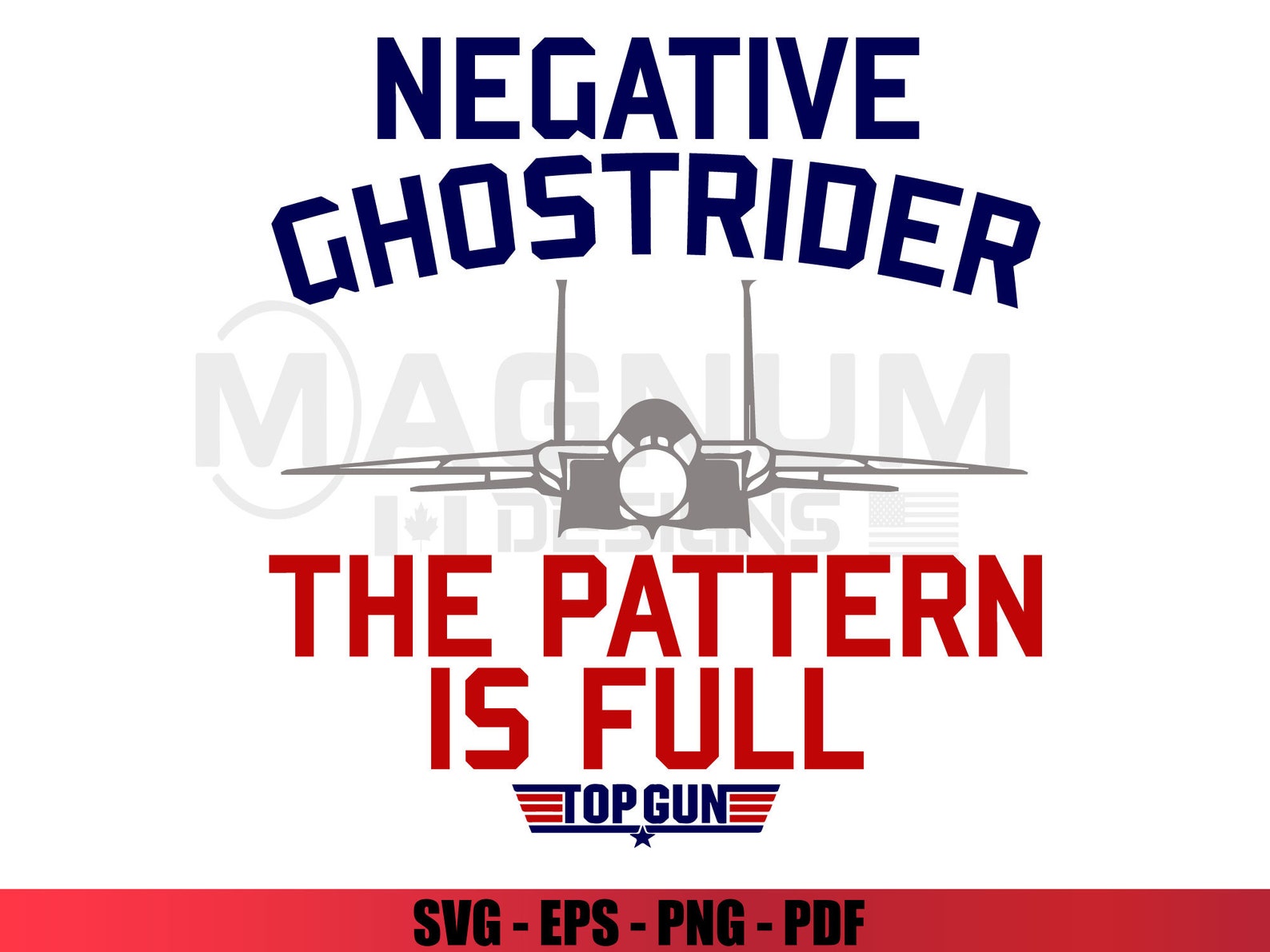 Top Gun Negative Ghost Rider the Pattern is Full Design SVG - Etsy Canada