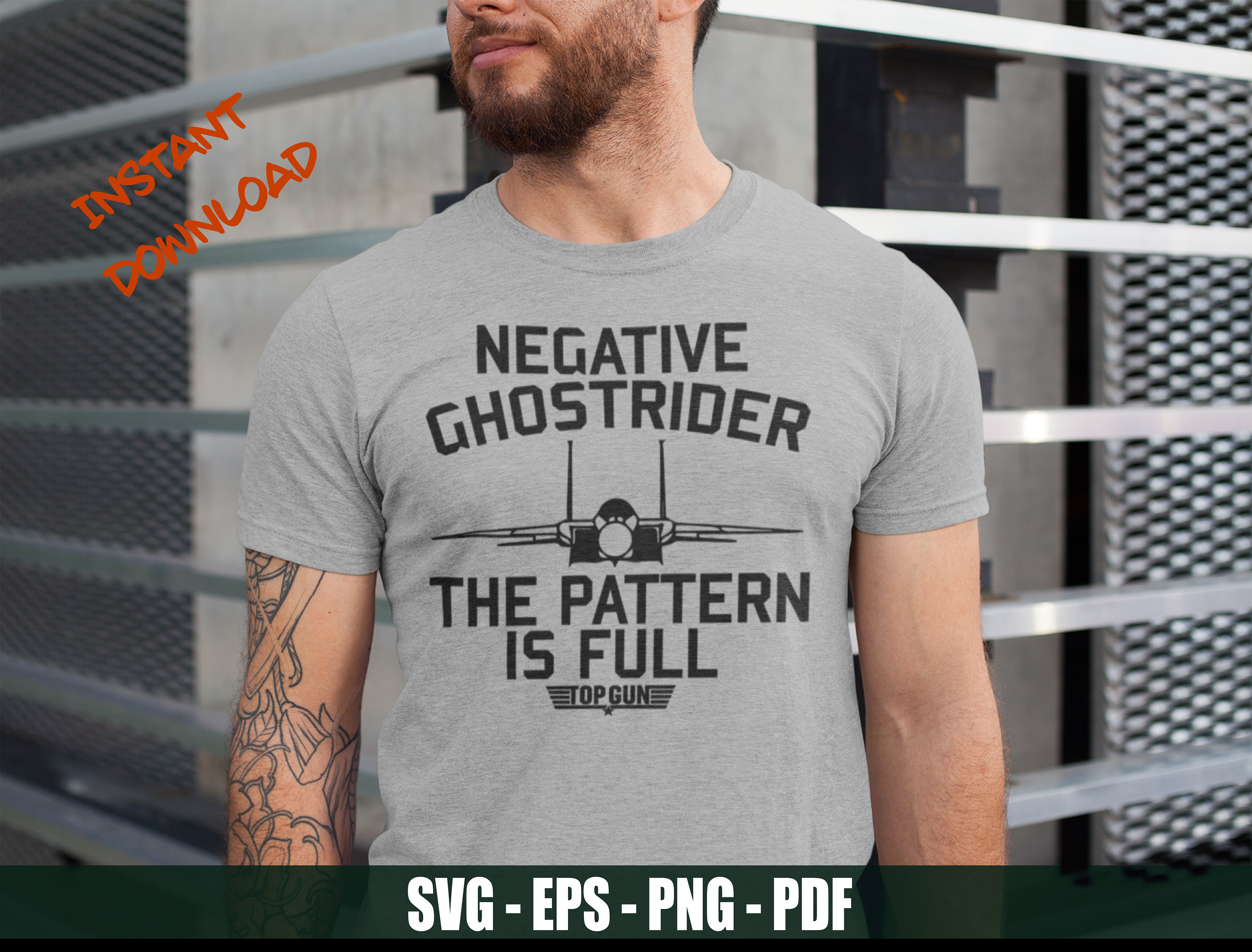 Top Gun Negative Ghost Rider the Pattern is Full Design SVG - Etsy