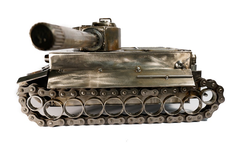 Large Tiger Tank Metal Sculpture Made From Recycled Metal Parts - Etsy