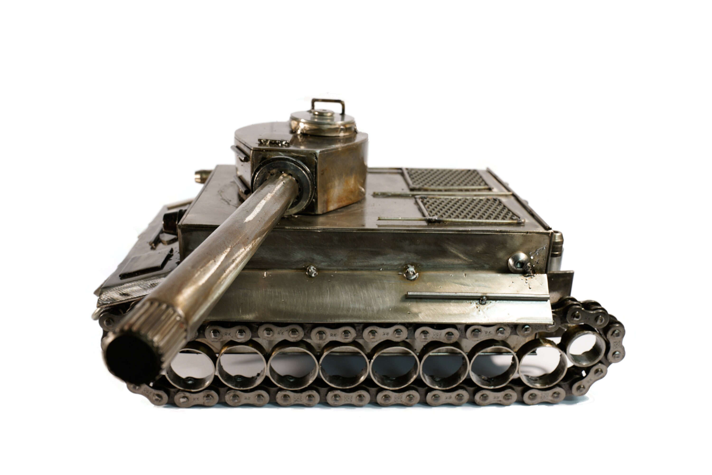 Large Tiger Tank Metal Sculpture Made From Recycled Metal Parts - Etsy