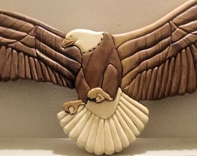 Intarsia Bald Eagle - Wood Art - Wall Art - Etsy