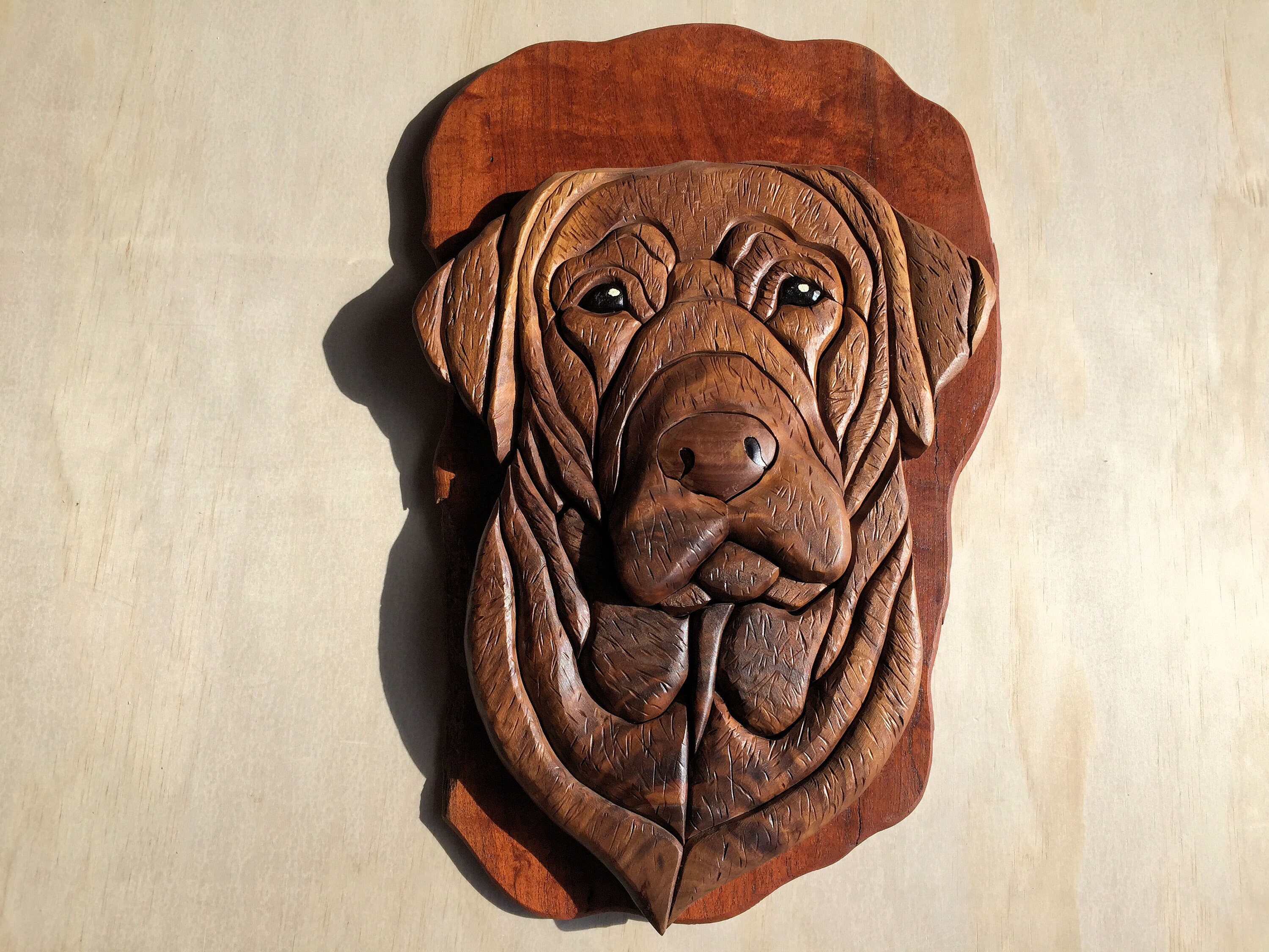 Intarsia Chocolate Lab - Wood Art - Wall Art - Etsy