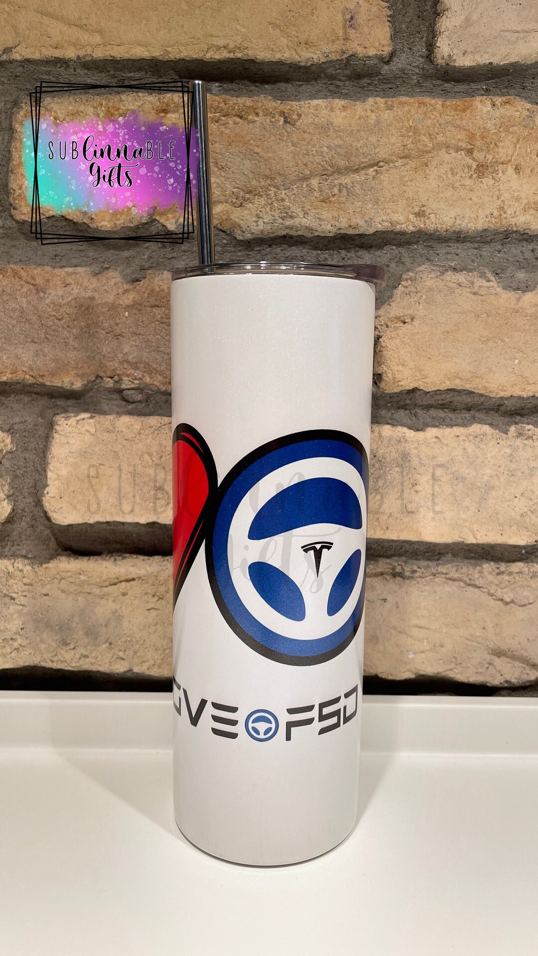 Tesla/tesla Diva Peace Love FSD. White Ombre UV Color - Etsy