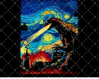 Godzilla Starry Night Png, Godzilla Png, Godzilla Png, Dinosaur Png ...