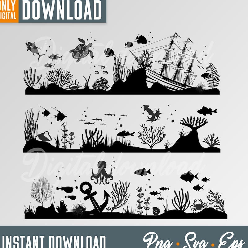 Under the Sea Scene Svg - Etsy