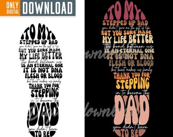 To My Stepped up Dad, Best Dad, Fathers Day Svg, Best Dad Svg, Thanks ...
